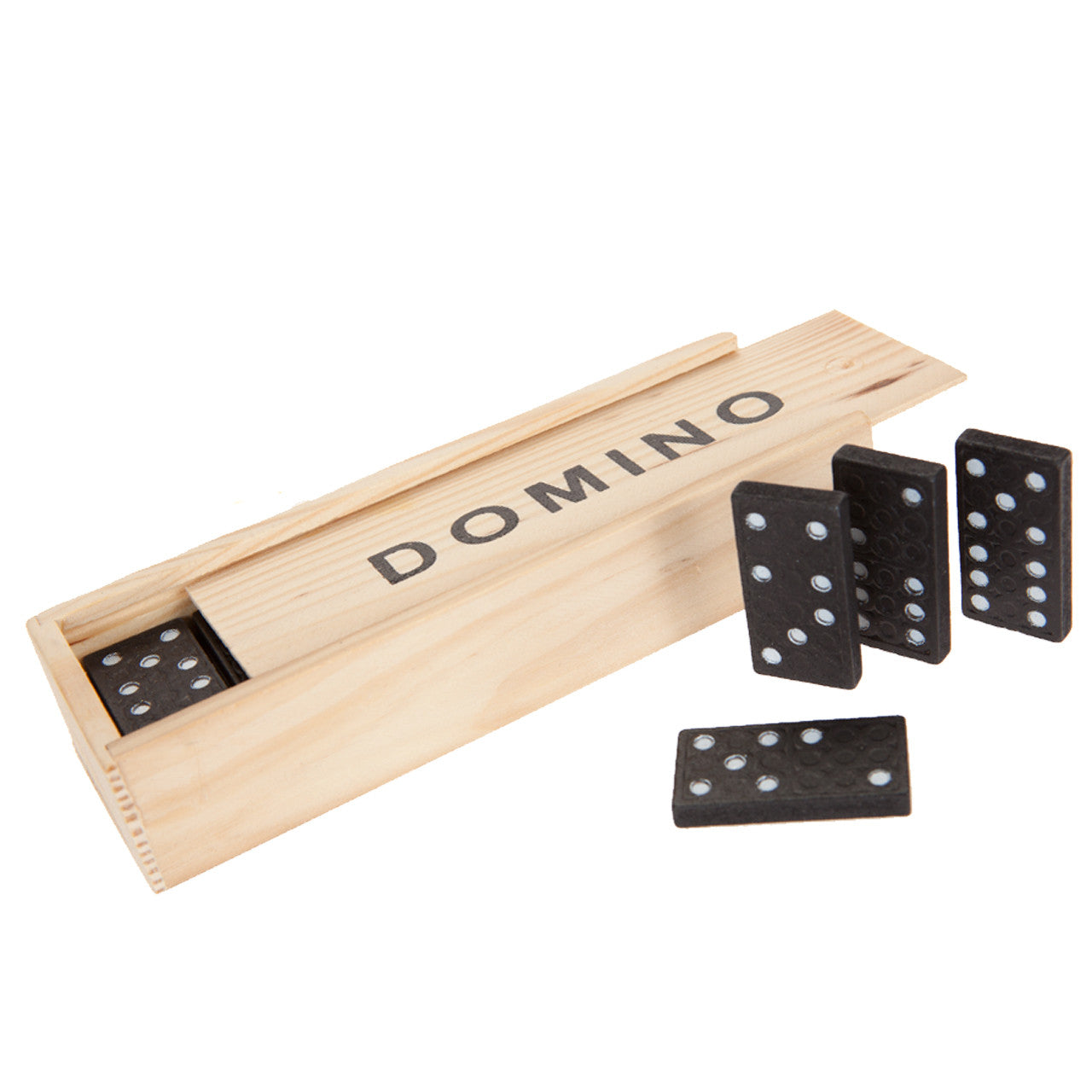 Wooden Box of 28 Dominoes from Camperite Leisure
