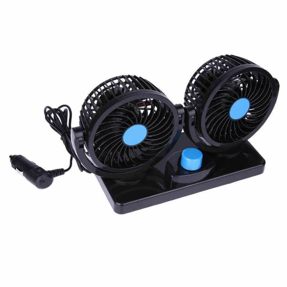 Roadster Twin Portable 12V Dual Head Fan from Camperite Leisure